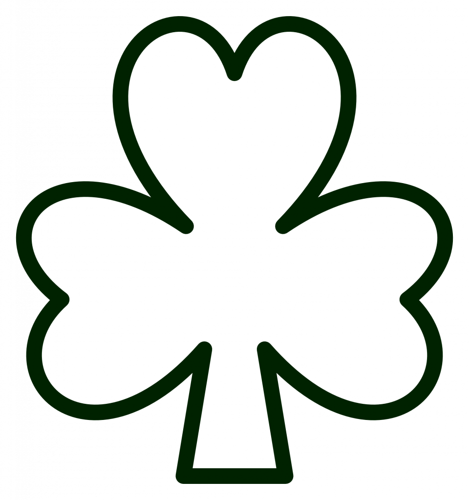 Perfect Shamrock Outline Coloring Page St Patrick S - Printable ...