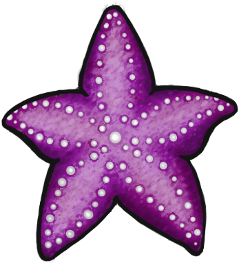 Colorful Seashell Clipart Png - Purple Starfish Png - (400x400) Png ...