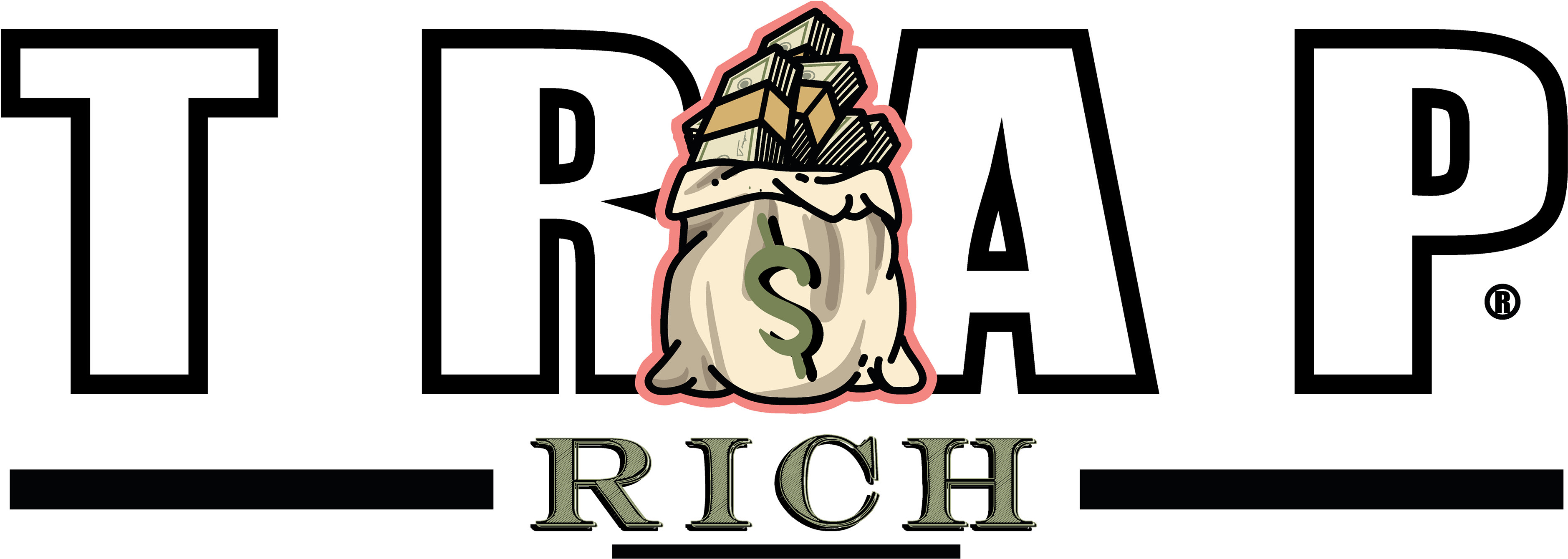 Trap Rich Logo - Trap Rich Logo - (3840x1395) Png Clipart Download
