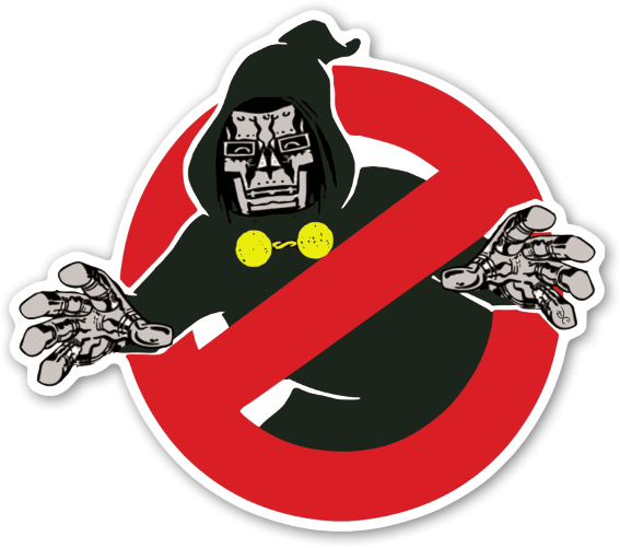 Busters Sticker - Jack Kirby Doctor Doom - (600x529) Png Clipart Download