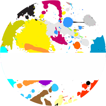 Paint Splat Label - Colorful Paint Splatter Background - (355x356) Png ...