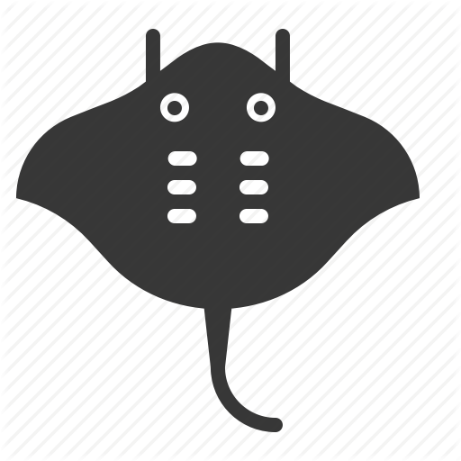Stingray Clipart Aquatic Animal - Ocean - (512x512) Png Clipart Download