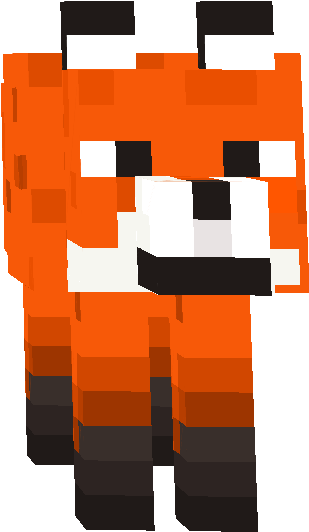 Minecraft Fox - Face - Minecraft Fox - (309x532) Png Clipart Download