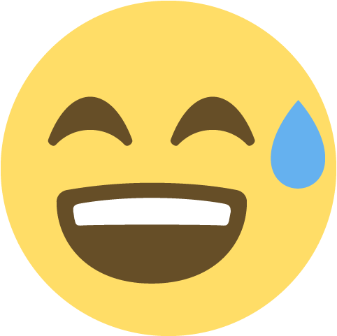 Sweating Emoji Cliparts - Emoji Sweat - (512x512) Png Clipart Download