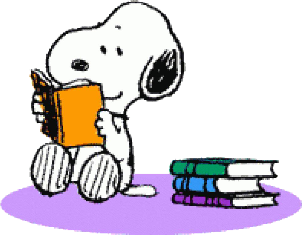 Snoopy Clip Art Free - Snoopy Reading - (1000x781) Png Clipart Download