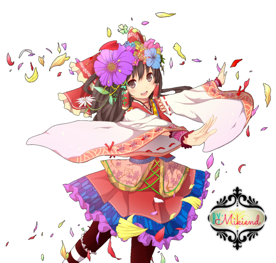 Anime Girl Color Render - (915x873) Png Clipart Download