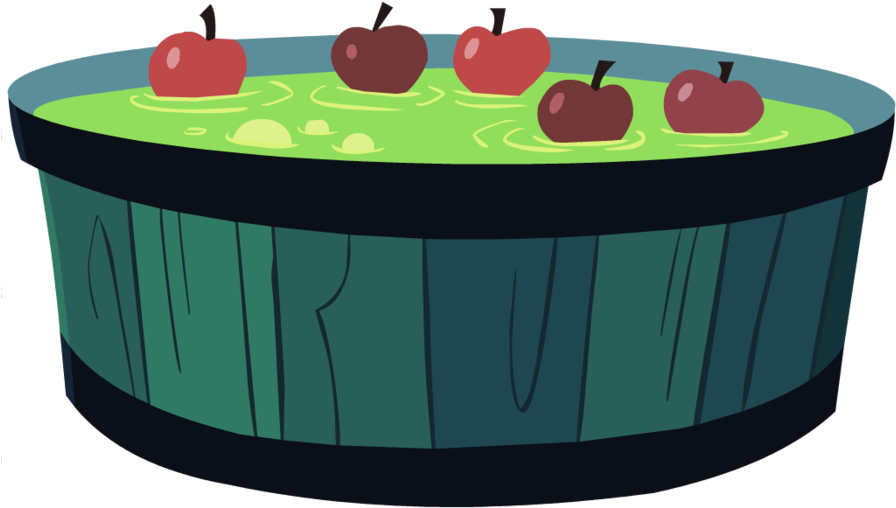 Apple Bobbing By B3archild - Bobbing For Apples Clipart - (900x548) Png ...