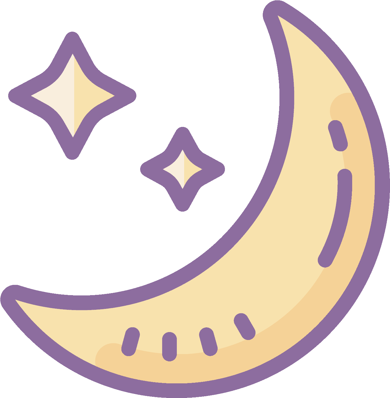 Moon And Stars Icon - Gif - Full Size PNG Clipart Images Download