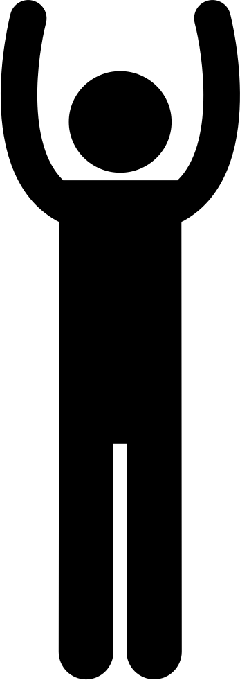 Arms Up Silhouette Comments - Stickman Arms Up Png - (347x981) Png ...