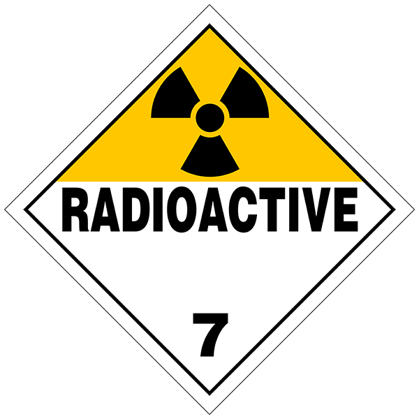 Class 7 Radioactive Materials - (600x600) Png Clipart Download