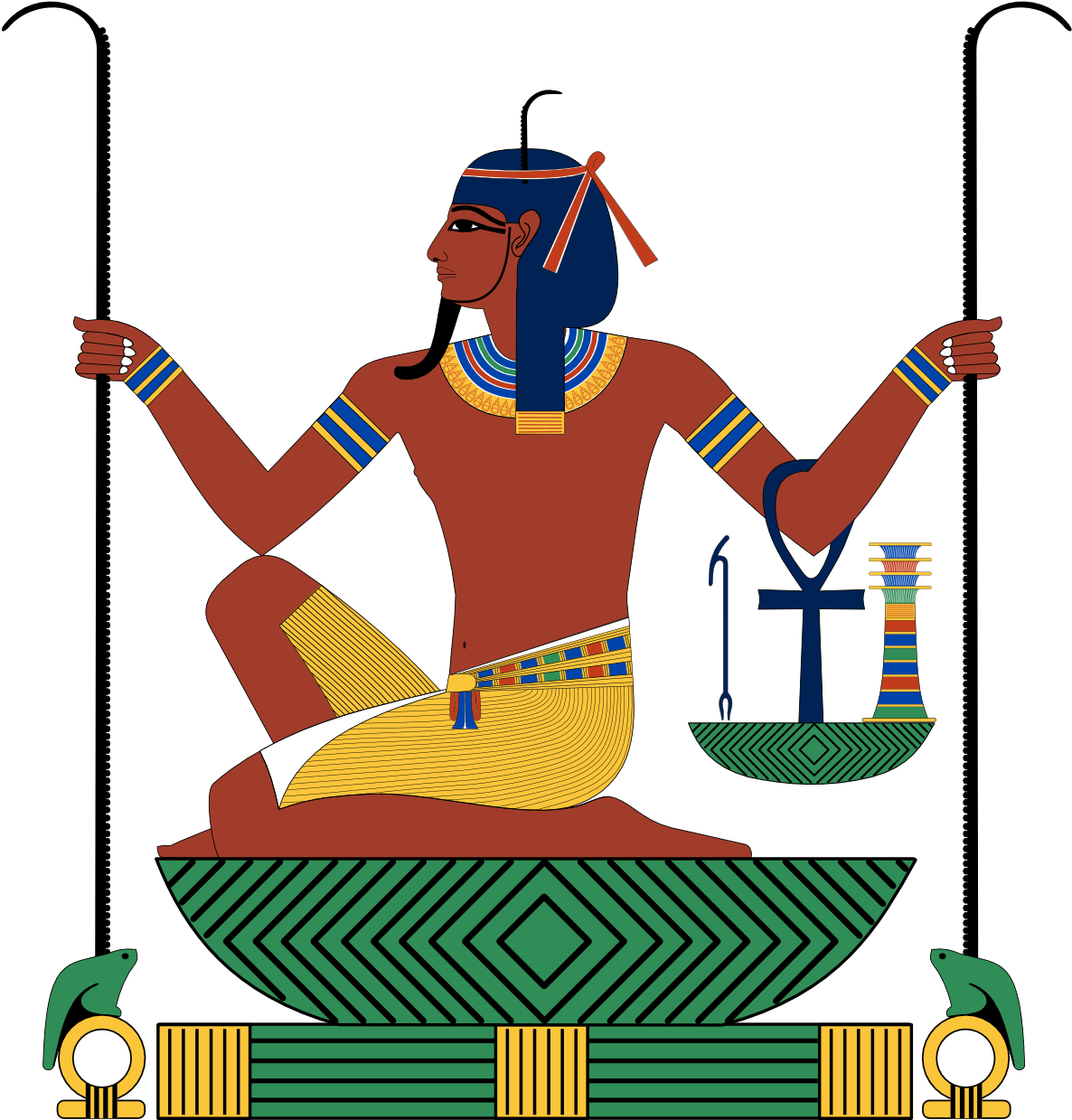 Egyptian Cliparts - Heka God Of Magic - (1229x1264) Png Clipart Download