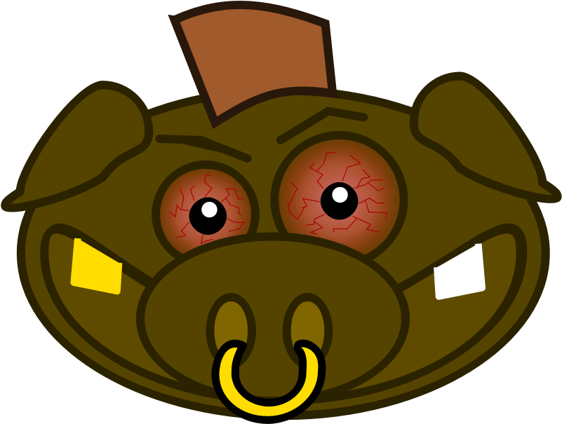 Clipart - Angry Pig - Clip Art - (800x800) Png Clipart Download