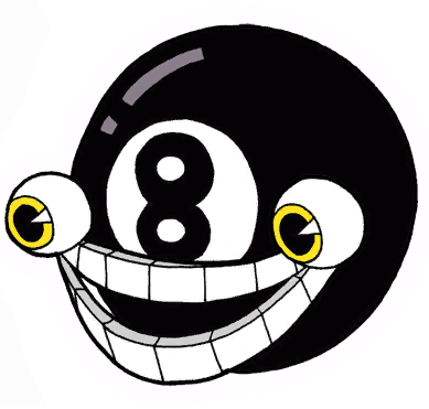 Mangosteen Stimboard - Cuphead Magic 8 Ball - (389x371) Png Clipart ...