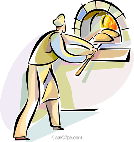 Bakers Royalty Free Vector Clip Art Illustration - Baker Making Bread ...