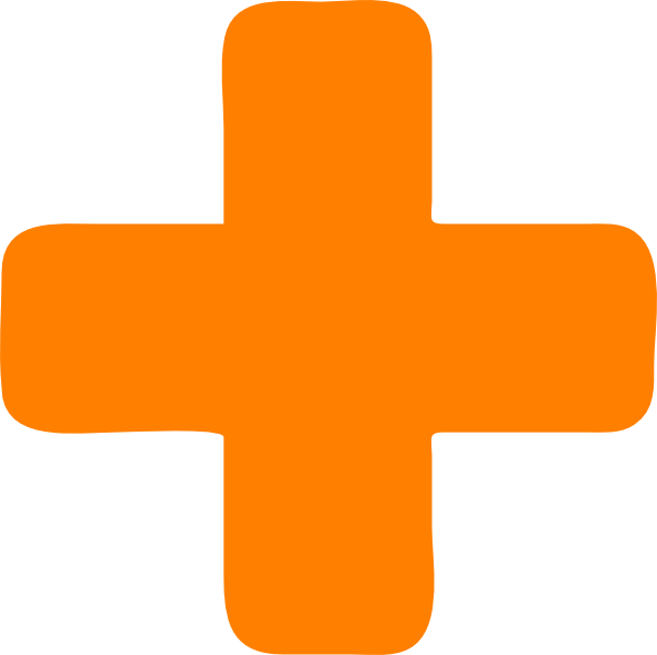 Add Button Clip Art - Orange Plus Sign Png - (600x598) Png Clipart Download