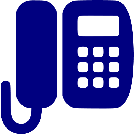 Navy Blue Office Phone Icon - Office Phone Icon Png - (512x512) Png ...