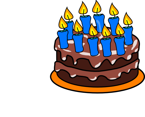 Cake To Celebrate 10 Years Clip Art At Clker - Birthday Cake Clip Art ...