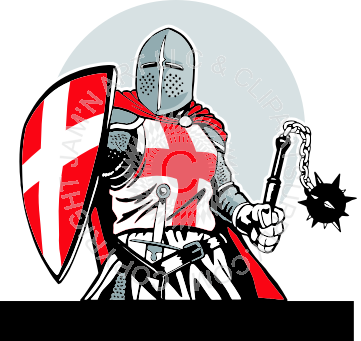 Knight With Morning Star - (361x341) Png Clipart Download