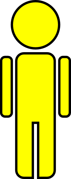 Yellow Stick Man Png - (234x590) Png Clipart Download