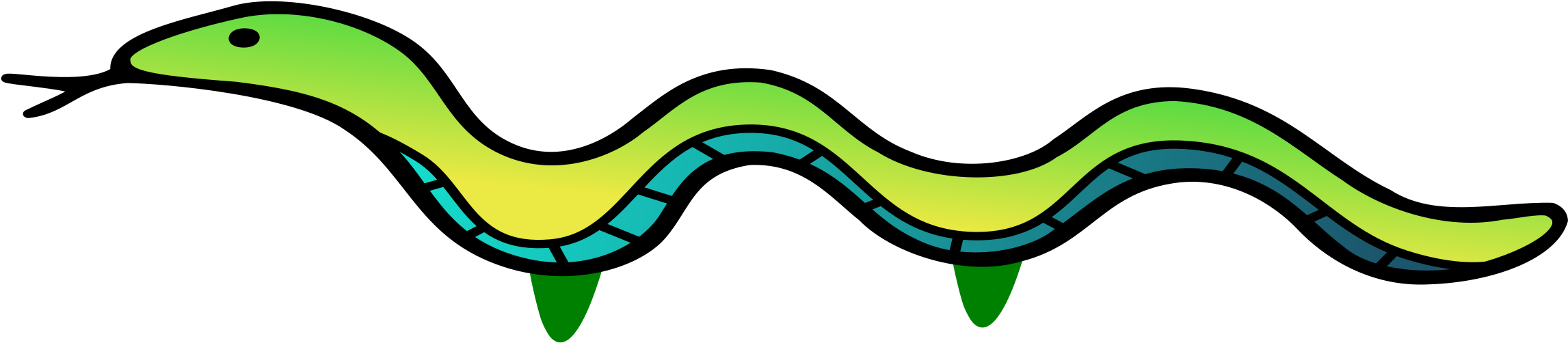 Big Image - Outline Of A Snake - (3025x750) Png Clipart Download