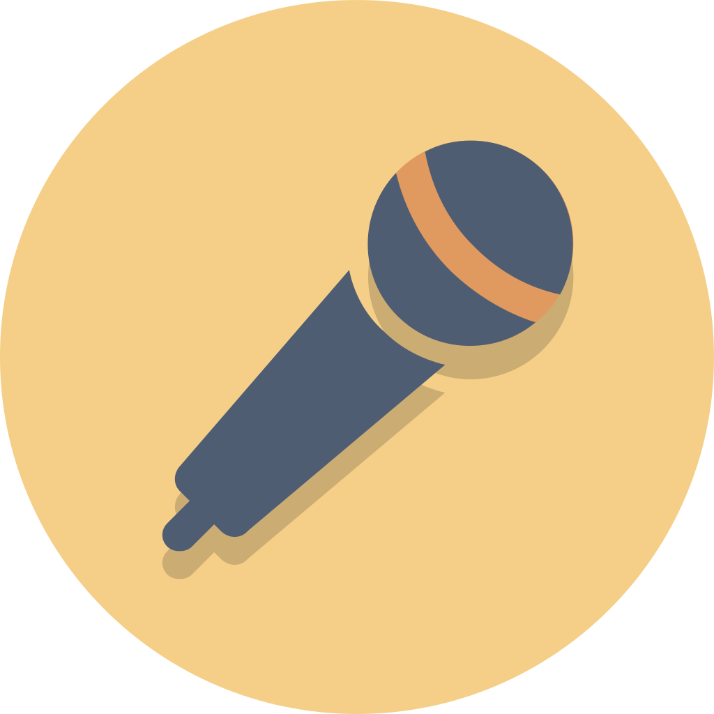 Black Microphone - Microphone Circle Icon - Full Size PNG Clipart ...