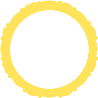 Red Scalloped Circle Frame Photoshop