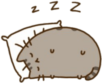 Pusheen Sleeping Gif - (400x400) Png Clipart Download