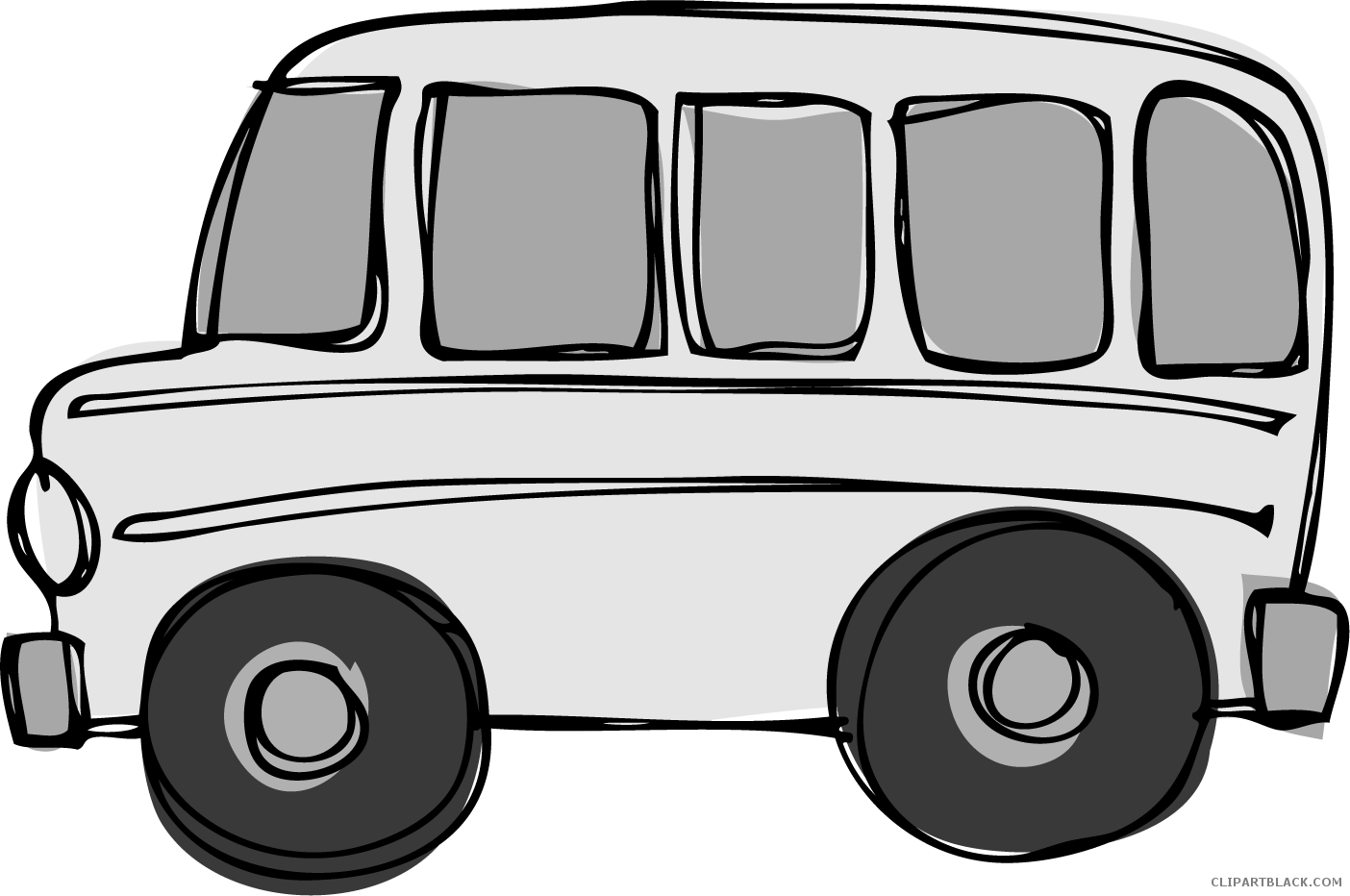 Grey Bus Transportation Free Black White Clipart Images - Clip Art ...