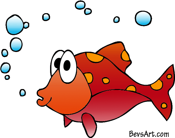 Fish With Bubbles Clipart - (600x474) Png Clipart Download