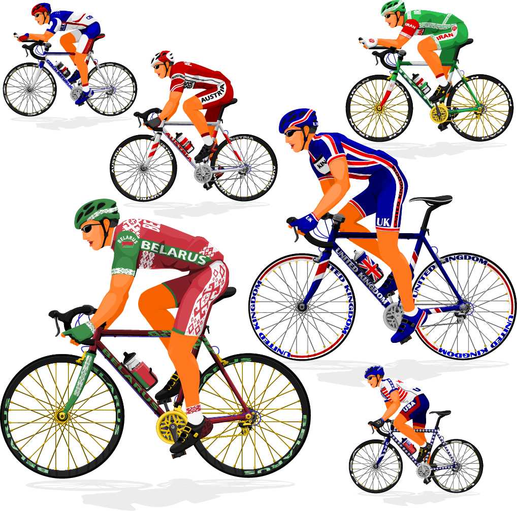 Cycling Bicycle Euclidean Vector Clip Art - Cyclist Png Vectors Psd ...