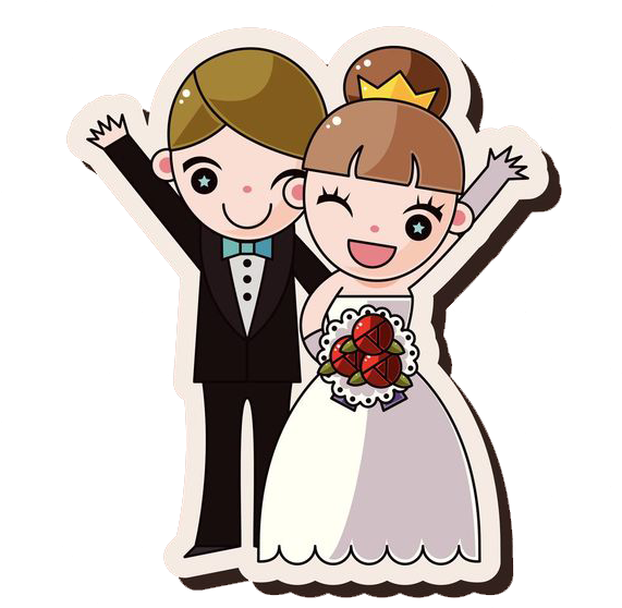 Marriage Drawing Animation Dessin Animxe9 - Cupcake Toppers Bride And ...