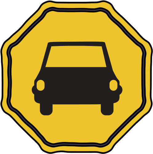 Car Road Sign Design - Illustration - (550x550) Png Clipart Download