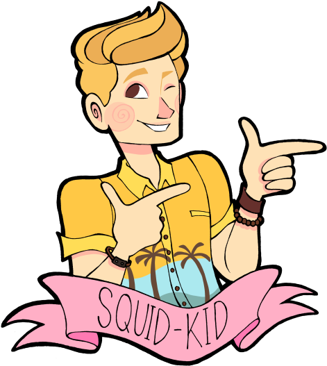 Squid-kid - Cartoon - (500x537) Png Clipart Download