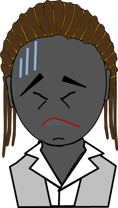 N29 Hindu Cold Sweat - Cartoon - (399x700) Png Clipart Download