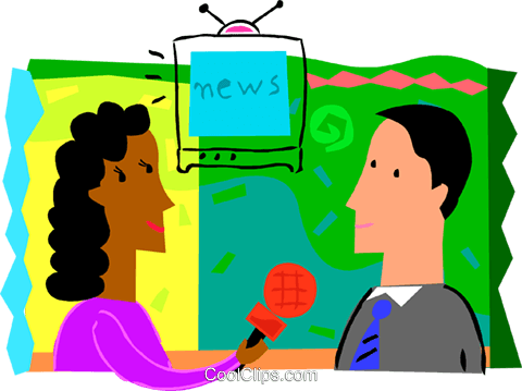 Journalist Clipart Television Interview - Clip Art News Reporter ...