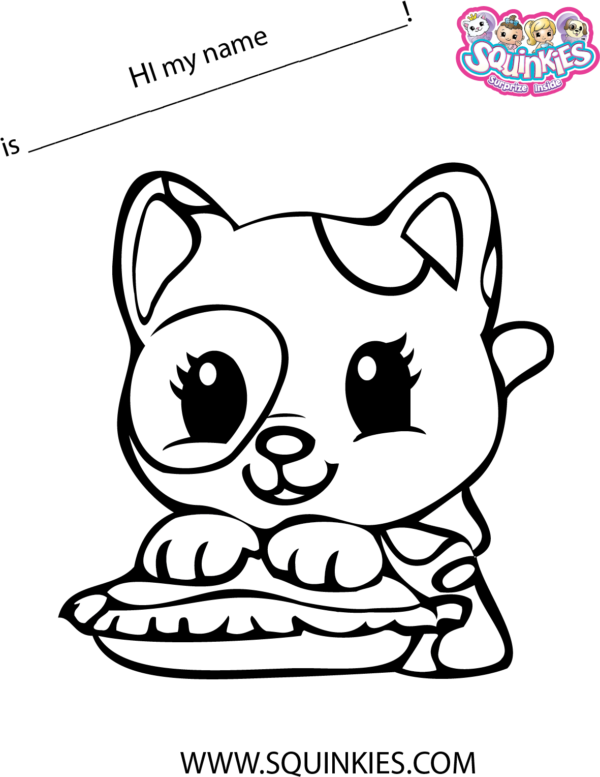 Squinkies Coloring Page - Squinkies Coloring Pages - (1275x1650) Png ...