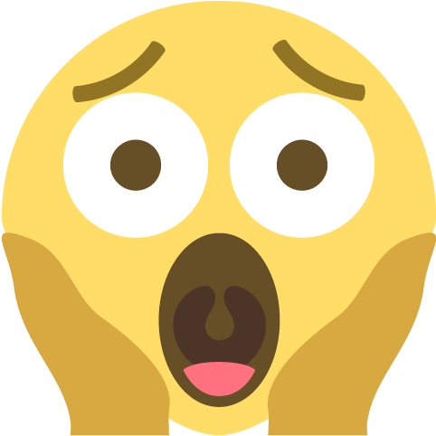 Face Screaming In Fear Emoji - Open Mouth Emoji - (512x512) Png Clipart Download