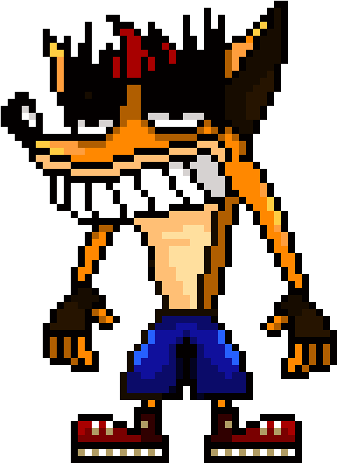 Fake Crash - Pixel Art - Full Size PNG Clipart Images Download