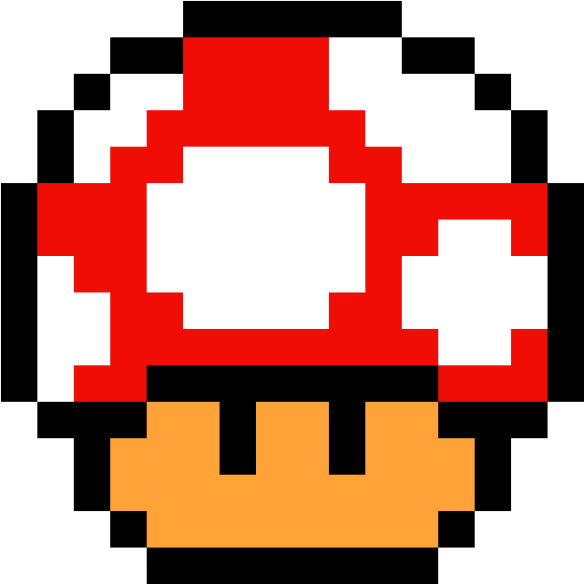 Mario Mushroom Pixel Art Maker - Mario Mushroom Pixel Art - Full Size ...