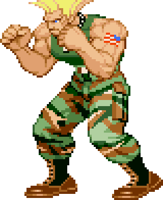 Sfa3 Guile - Guile Sonic Boom Gif - (320x392) Png Clipart Download