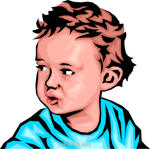 Baby Boy Royalty Free Vector Clip Art Illustration - Vector Face Baby ...