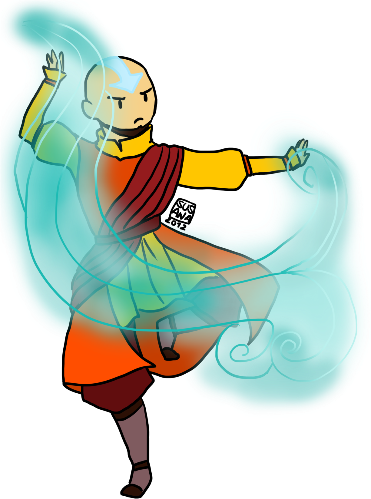 Fire Aang Avatar Water Earth Atla Nick Air Legend Of - Avatar: The Last ...