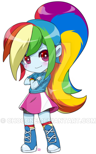 Equestria Girls Rainbow Dash Chibi Commission By Chocone - My Little ...