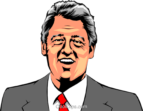 Bill Clinton Royalty Free Vector Clip Art Illustration - Bill Clinton ...