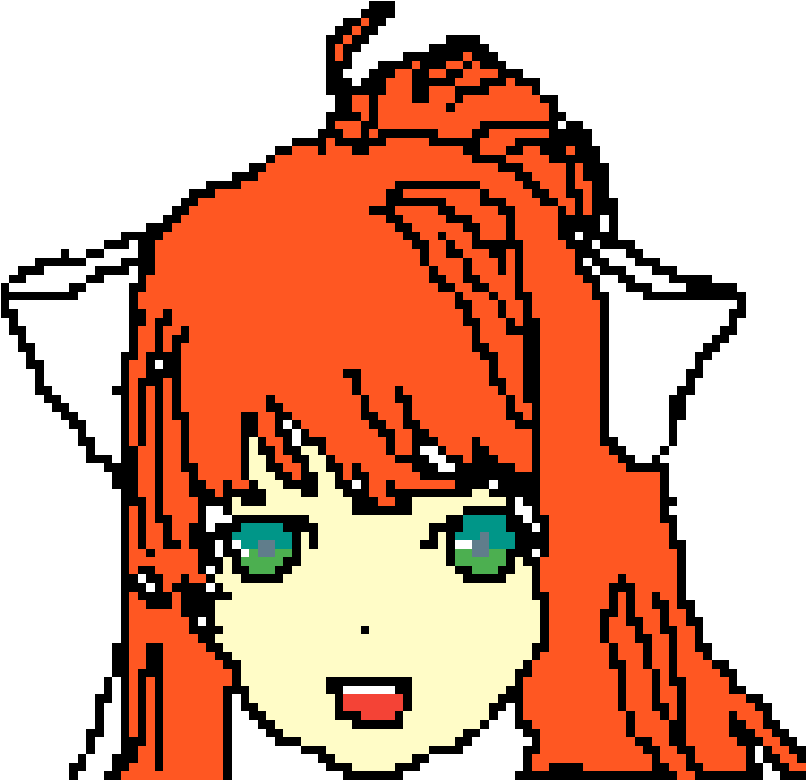 Monika Pixel Art - Pixel - (1200x1200) Png Clipart Download