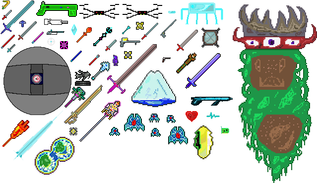 Animations - Terraria Pixel Art - (781x500) Png Clipart Download