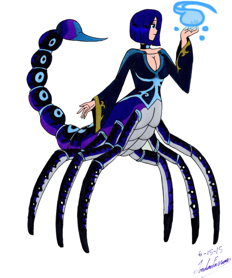 Sira The Scorpion Mage By Clinclang - Cartoon - Full Size PNG Clipart ...