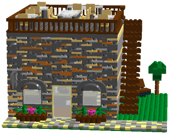 Lego Ideas - Rooftop Cafe - House - (660x360) Png Clipart Download