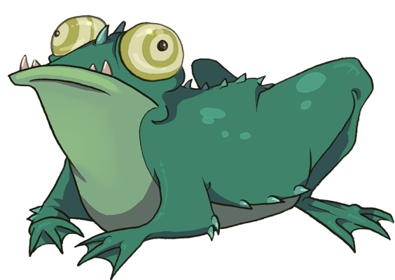 Ugly Frog Drawing - Ugly Frog Cartoon - (564x400) Png Clipart Download