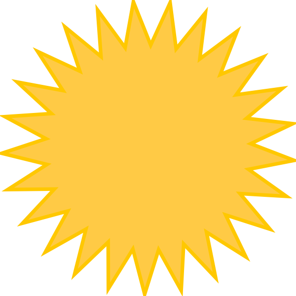 Golden Sun Yellow Clip Art At Clkercom Vector Online - Clip Art Star Banner - (600x600) Png ...